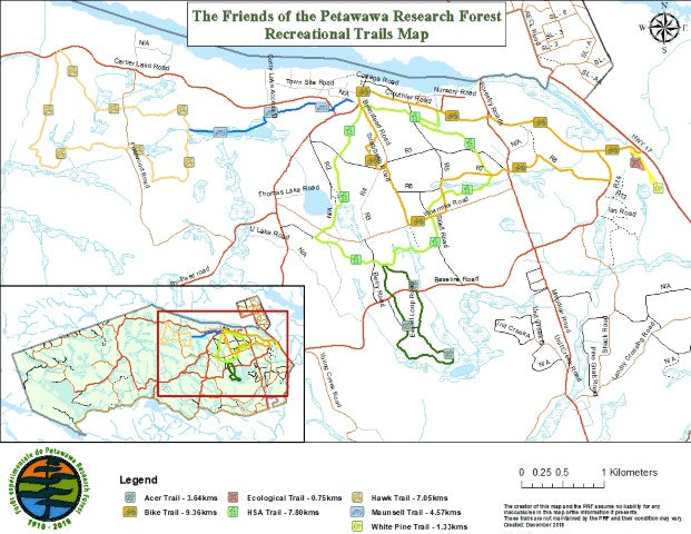PRF Trails Map by The Petawawa Research Forest | Avenza Maps