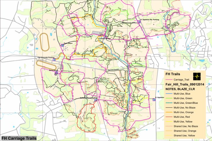 Fair Hill Carriage Trails Map by Delaware Trail Spinners, Inc. | Avenza ...