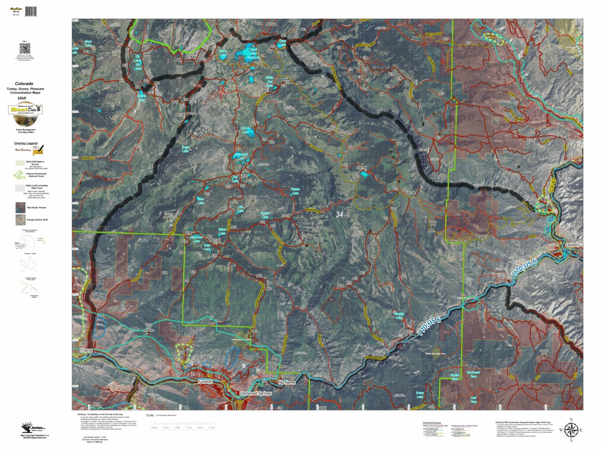 Colorado Unit 34 Turkey, Goose, and Pheasant Concentration Map by ...