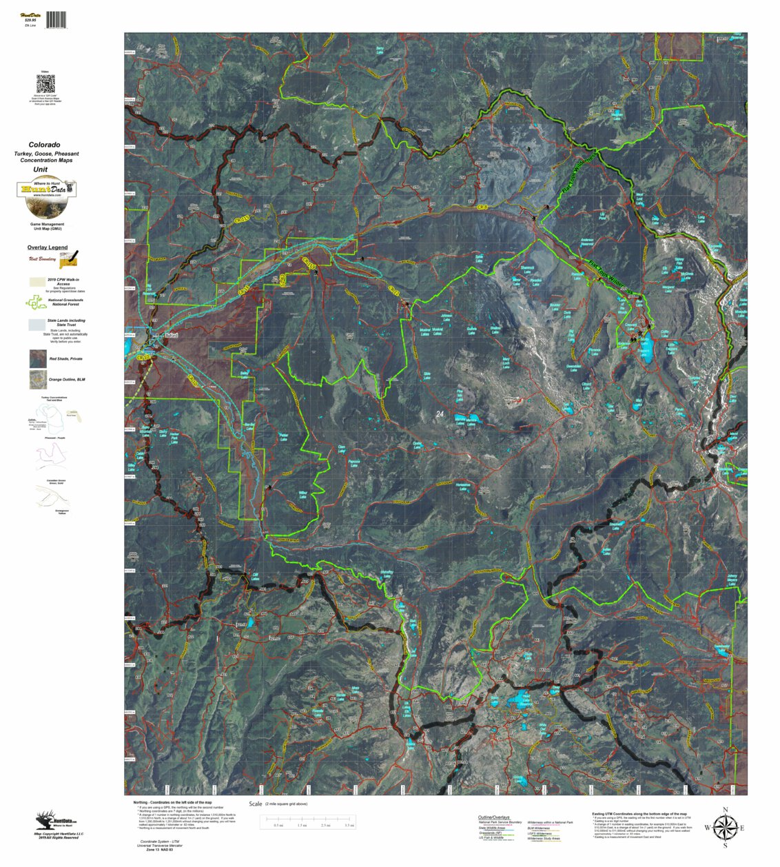 Colorado Unit 24 Turkey, Goose, and Pheasant Concentration Map by ...