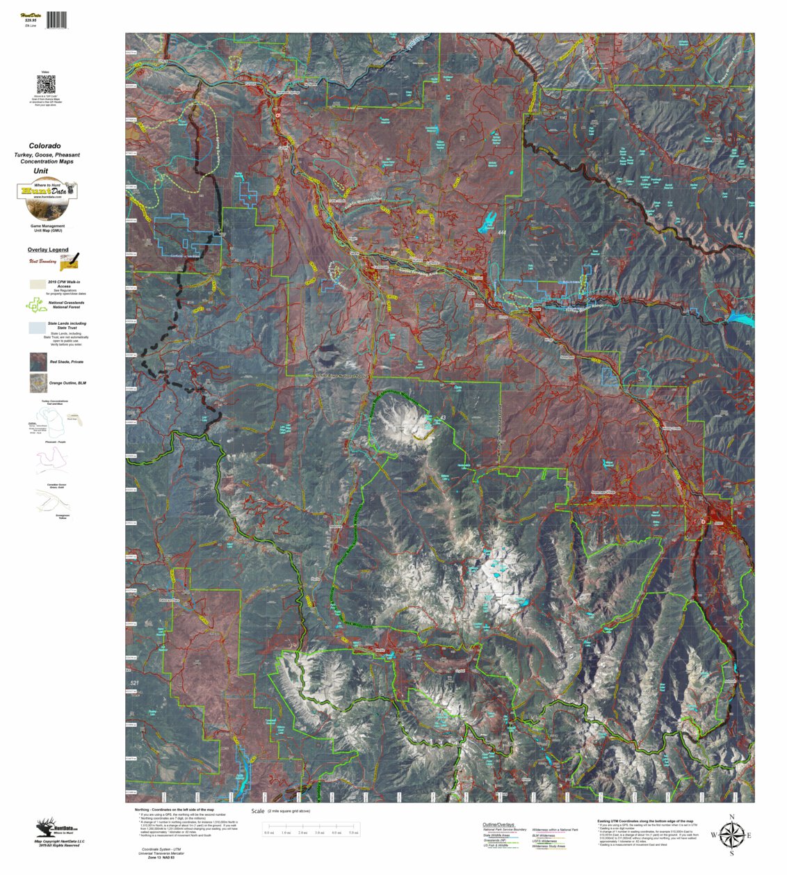 Colorado Unit 43 Turkey, Goose, and Pheasant Concentration Map by ...