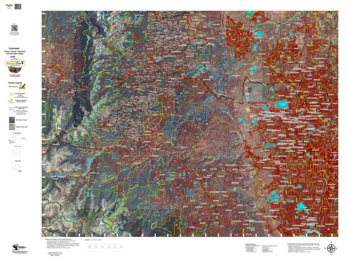 Colorado Unit 38 Turkey, Goose, and Pheasant Concentration Map by ...