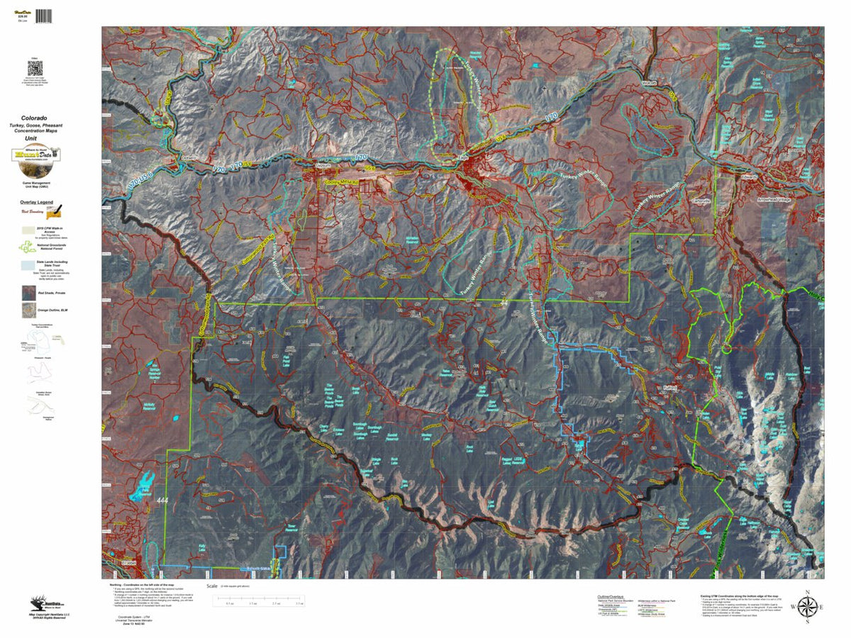 Colorado Unit 44 Turkey, Goose, and Pheasant Concentration Map by ...