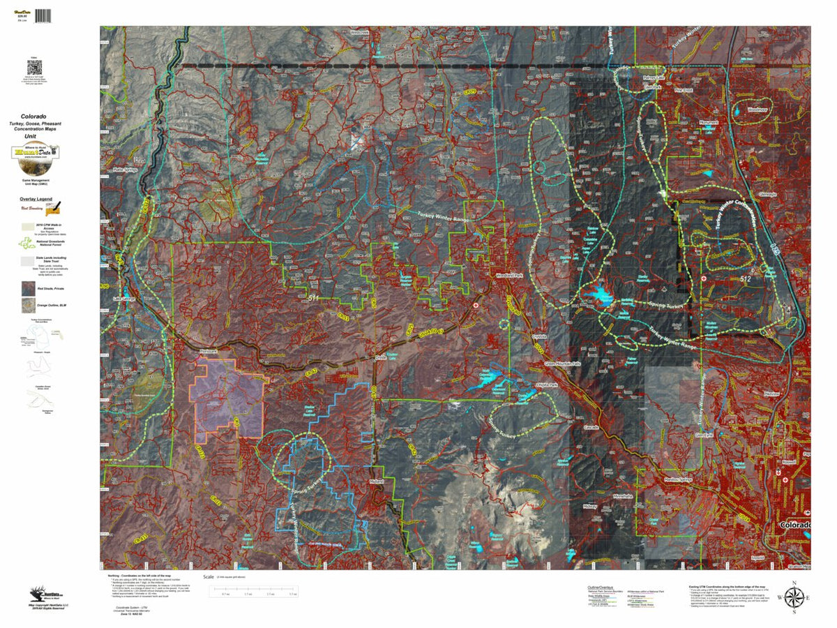 Colorado Unit 511 Turkey, Goose, and Pheasant Concentration Map by ...