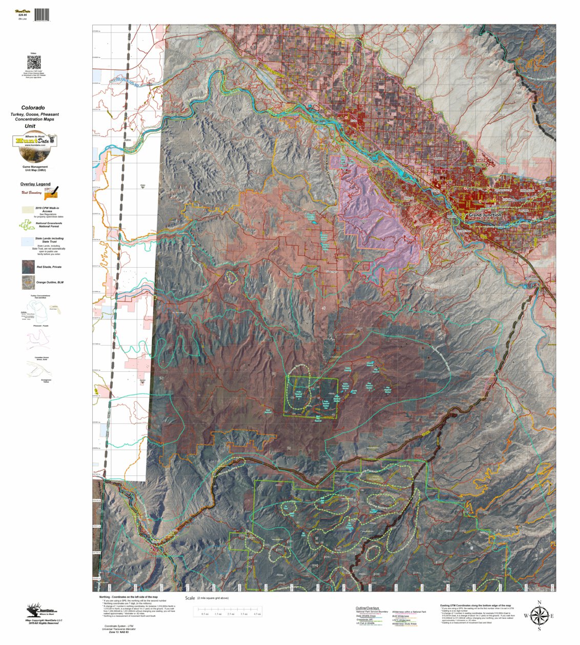 Colorado Unit 40 Turkey, Goose, and Pheasant Concentration Map by ...