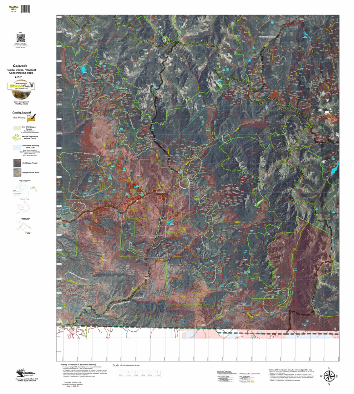 Colorado Unit 78 Turkey, Goose, and Pheasant Concentration Map by ...