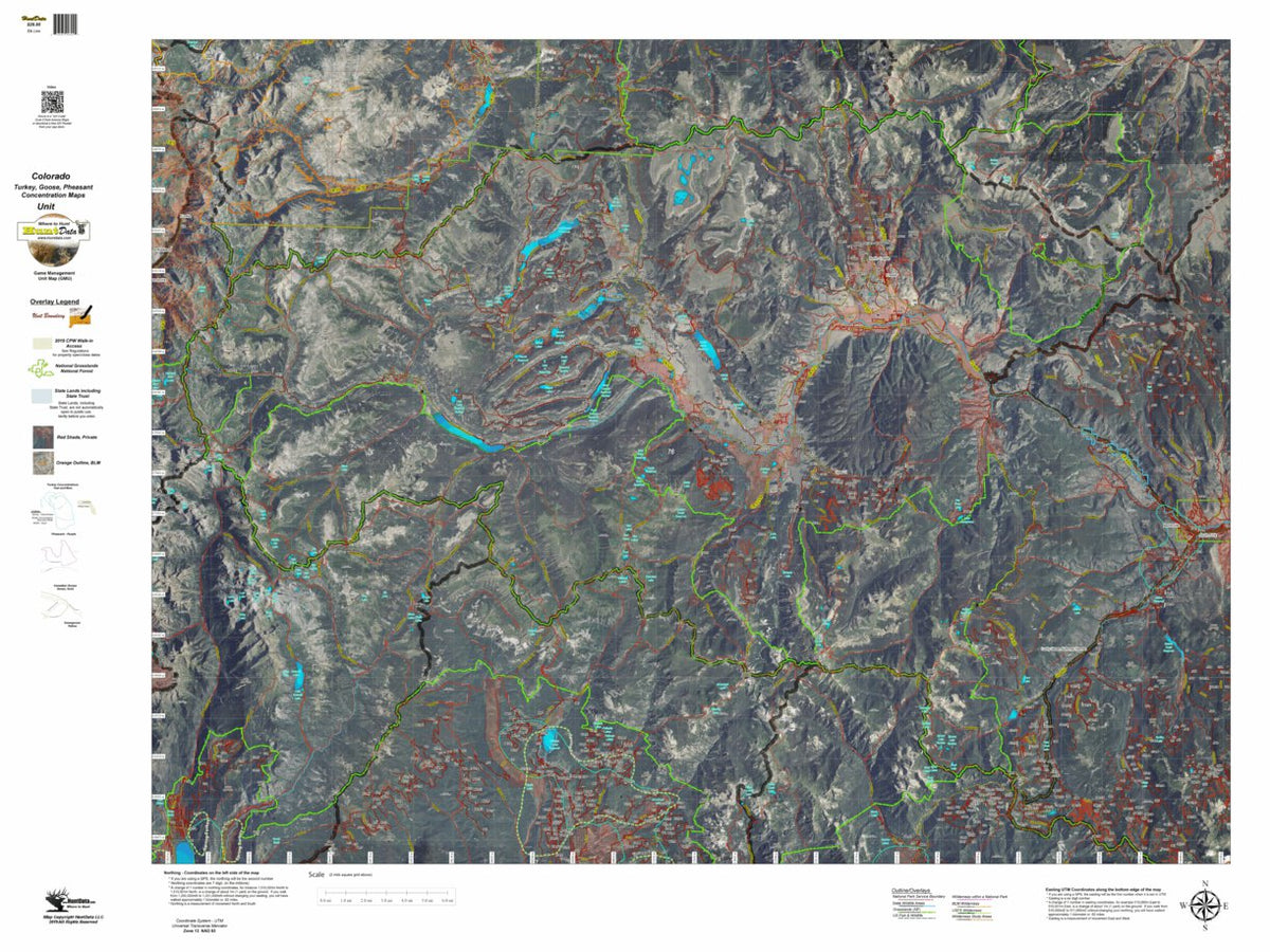 Colorado Unit 76 Turkey, Goose, and Pheasant Concentration Map by ...