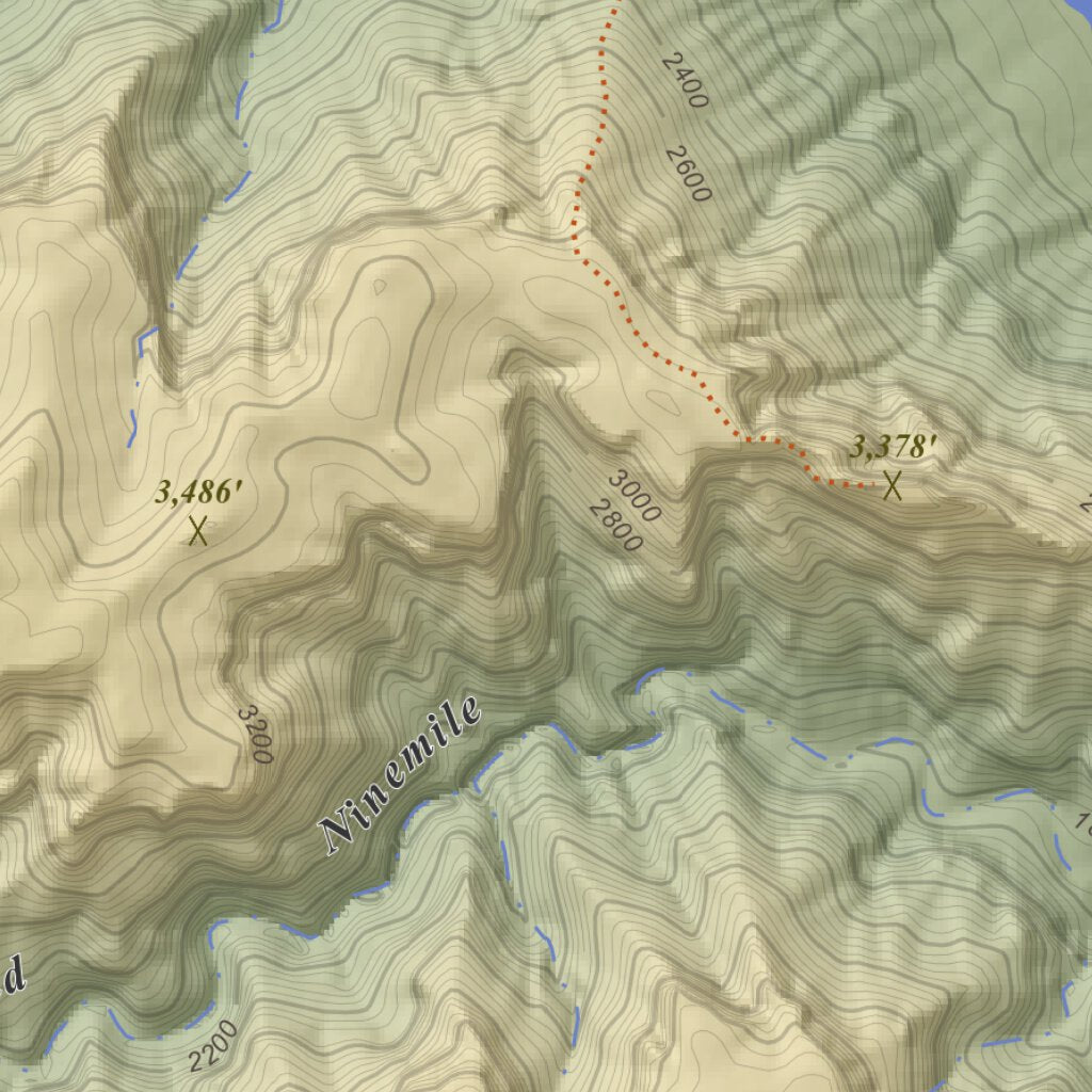 Granite Park, Arizona 7.5 Minute Topographic Map - Color Hillshade by ...