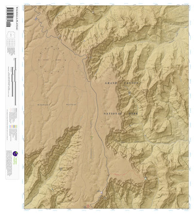 Walhalla Plateau, Arizona 7.5 Minute Topographic Map - Color Hillshade ...