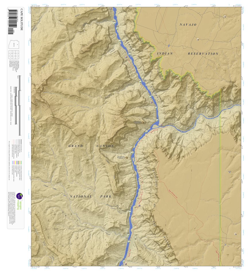 Cape Solitude, Arizona 7.5 Minute Topographic Map - Color Hillshade by ...