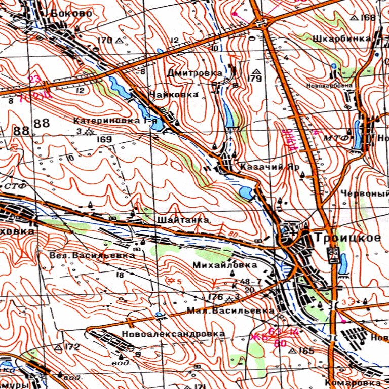 Soviet Genshtab - l36-01--(1984) - Ukraine Map by Avenza Systems Inc ...
