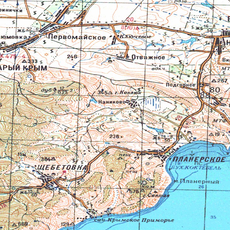 Soviet Genshtab - l36-30--(1985) - Ukraine Map by Avenza Systems Inc ...