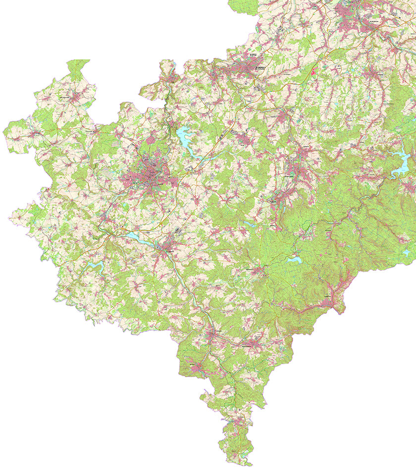 Rural District of Vogtlandkreis (1:25,000 scale) Map by Staatsbetrieb ...