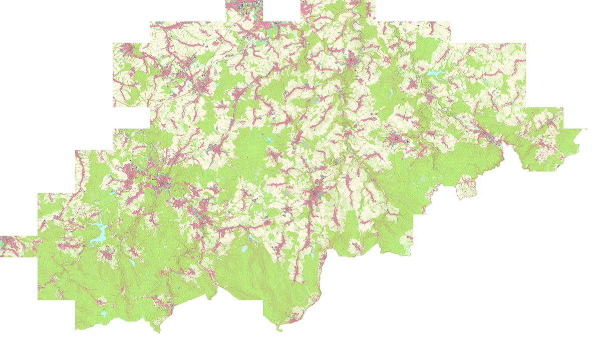 Rural District of Erzgebirgskreis (1:10,000 scale) Map by Staatsbetrieb ...