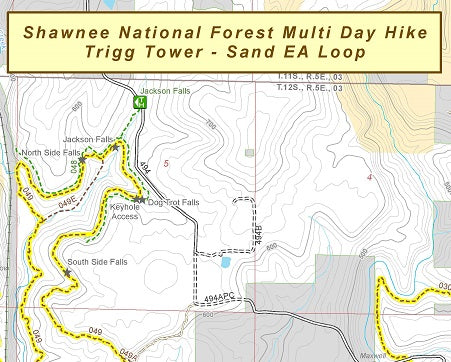 Trigg Tower Sand Cave MultiDay Hike Map by River to River Trail Society ...