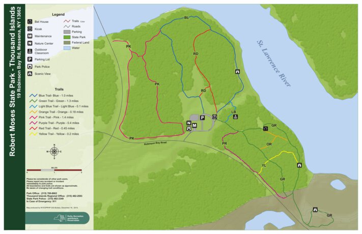 Robert Moses State Park Trail Map-Thousand Islands by New York State ...