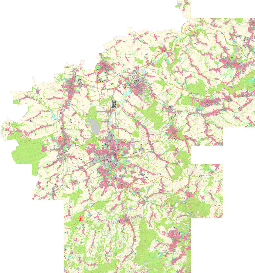 Rural District of Zwickau (1:10,000 scale) Map by Staatsbetrieb ...