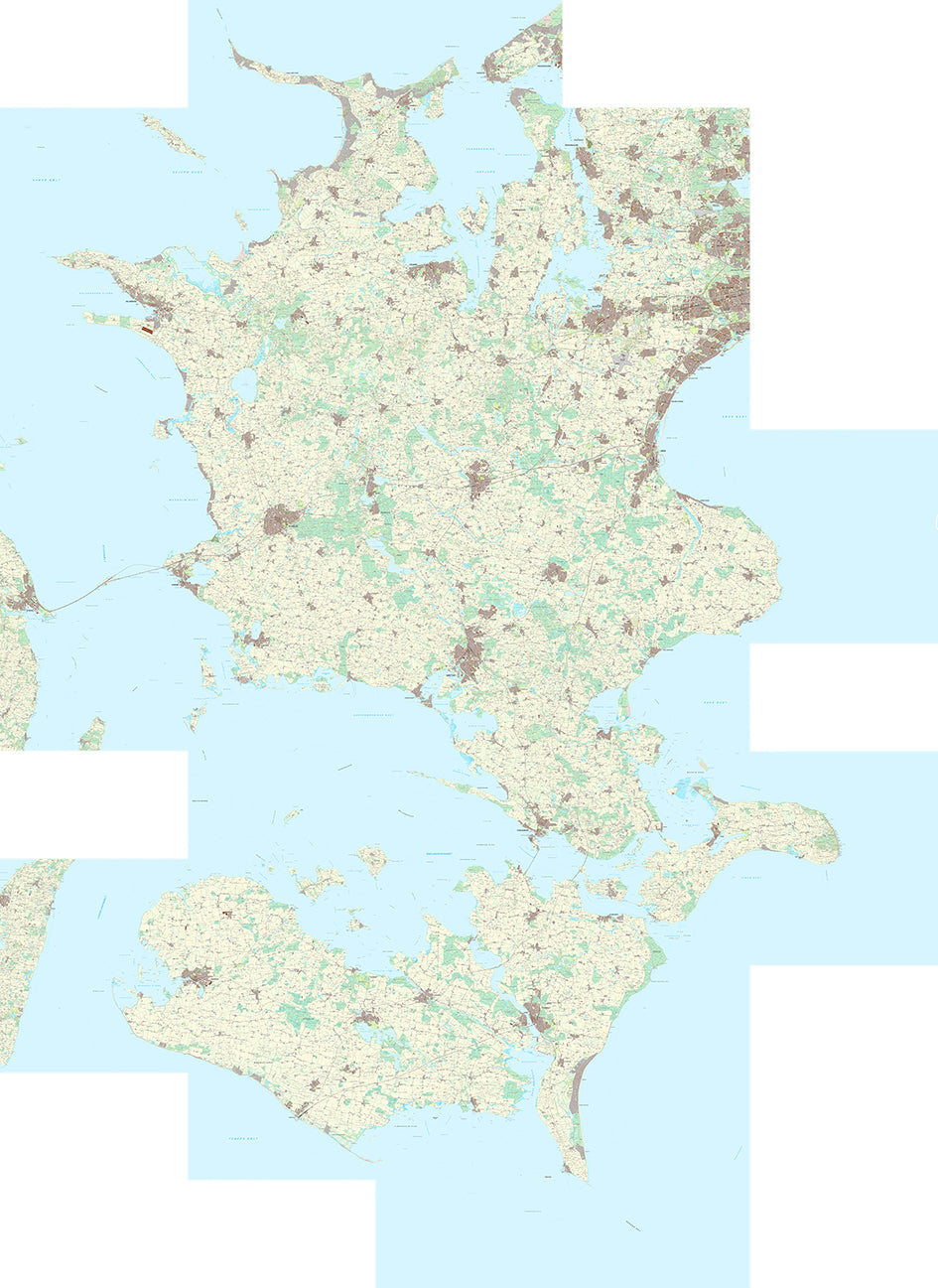 Region Sjælland (1:25,000 scale) Map by Kortforsyningen | Avenza Maps