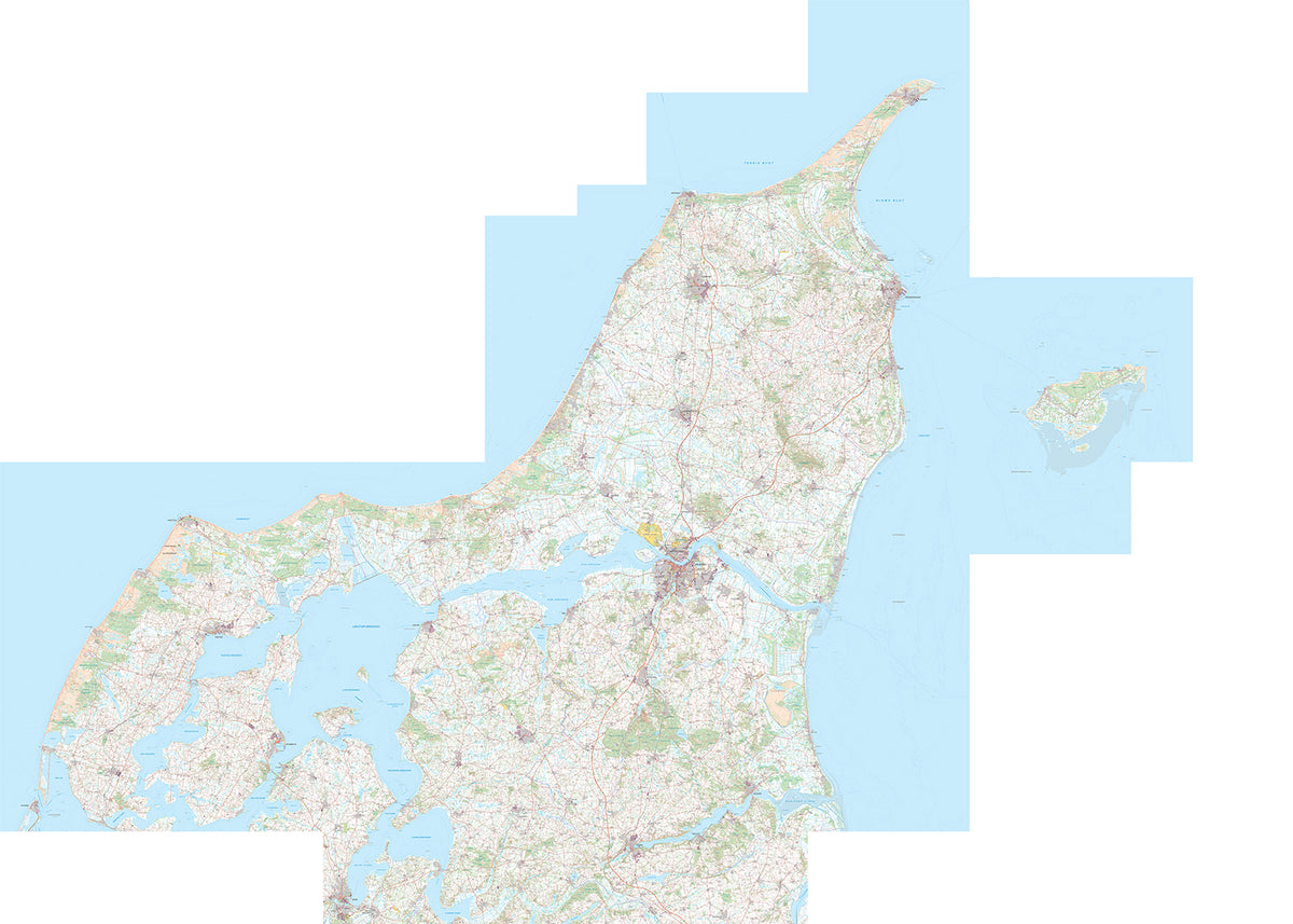 Region Nordjylland (1:50,000 scale) Map by Kortforsyningen | Avenza Maps
