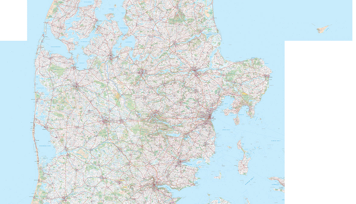 Region Midtjylland (1:100,000 scale) Map by Kortforsyningen | Avenza Maps