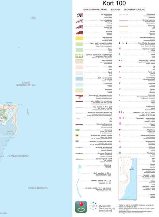 Læsø (1:100,000 scale) Map by Kortforsyningen | Avenza Maps