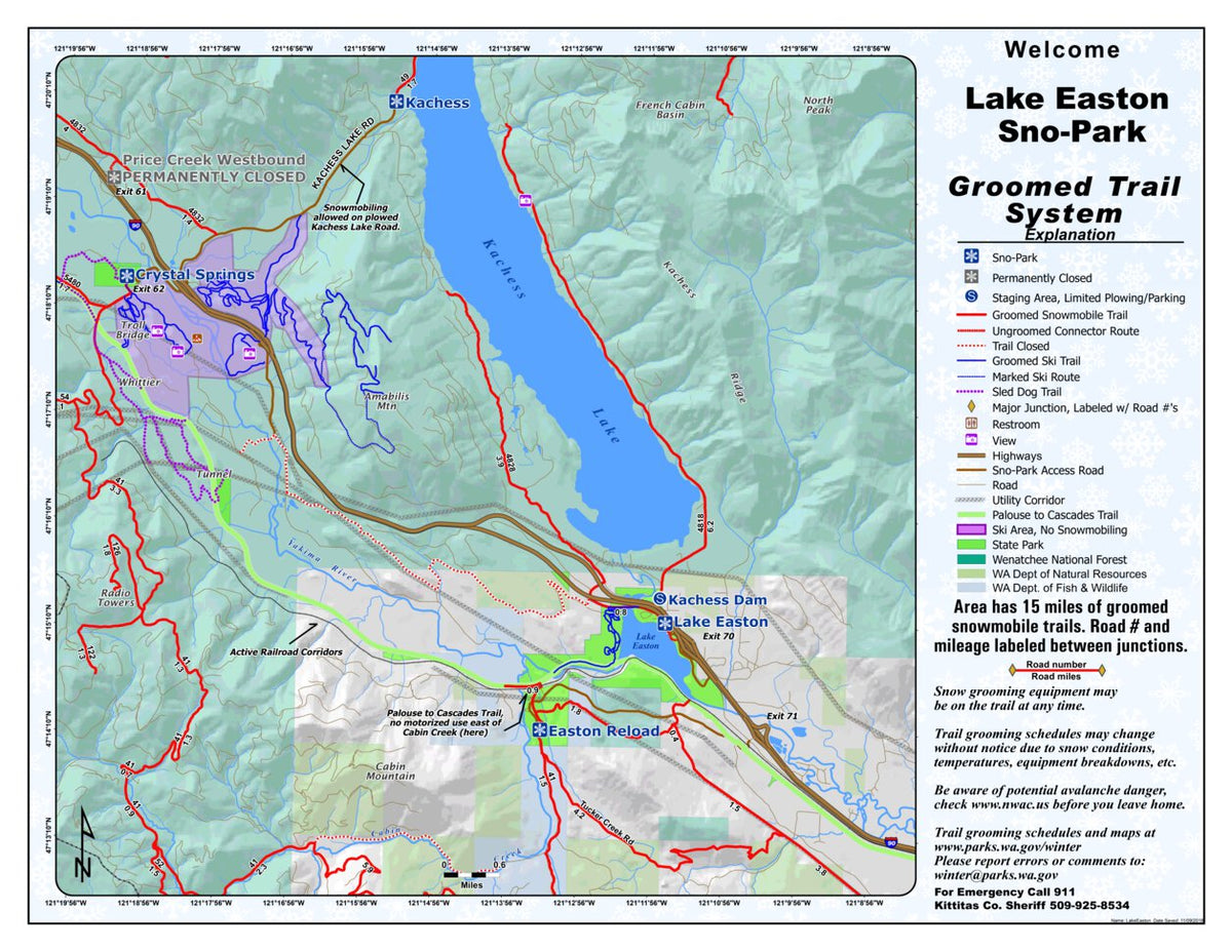 Lake Easton Sno-Park Map by Washington State Parks | Avenza Maps