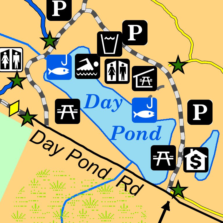 Day Pond State Park Map by State of Connecticut DEEP | Avenza Maps