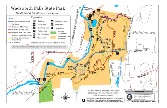 Wadsworth Falls State Park Map by State of Connecticut DEEP | Avenza Maps