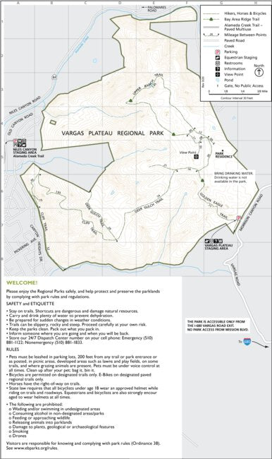 Vargas Plateau Regional Park Map by EBRPD | Avenza Maps