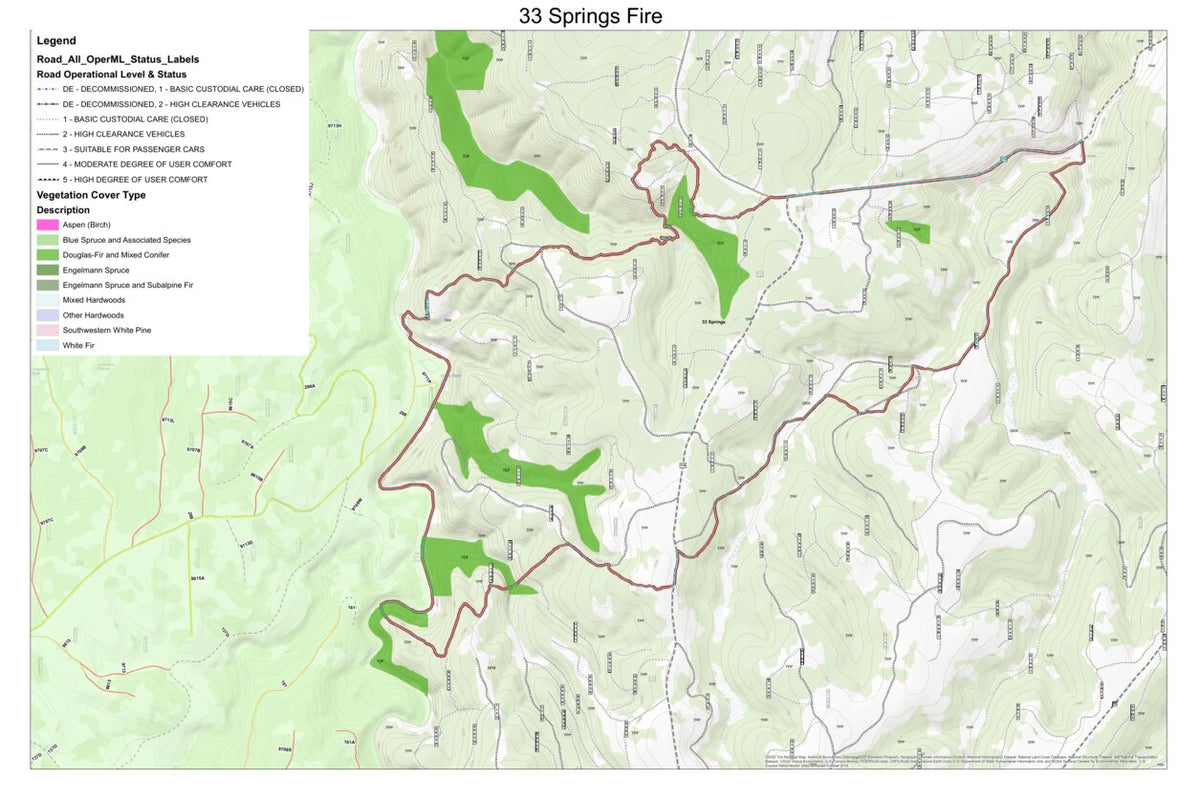 2017 33 Springs Fire Map by Arizona Mushroom Society | Avenza Maps
