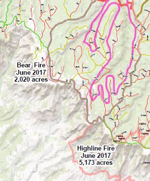 2019 Happy Jack and the West Rim Fire Maps Map by Arizona Mushroom ...