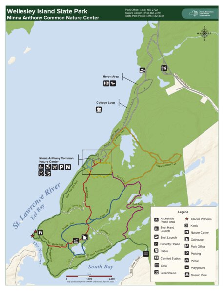 Wellesley Island State Park Trail Map by New York State Parks | Avenza Maps