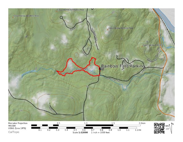 Rainbow Falls Map by Effortless Adventure LLC | Avenza Maps