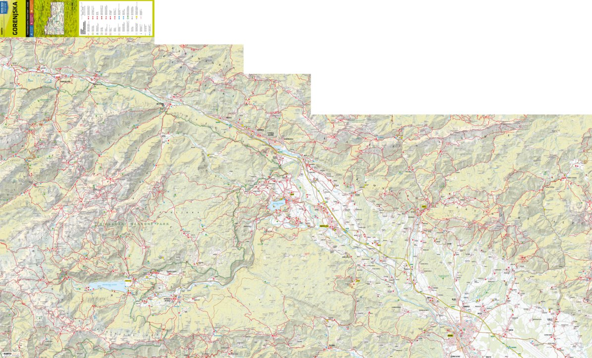 Gorenjska 1 : 40 000 Kartografija Map by Kartografija d.o.o. | Avenza Maps