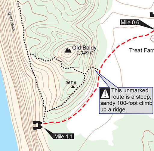 Treat Farm Trail - Sleeping Bear Dunes Map by MichiganTrailMaps.com ...