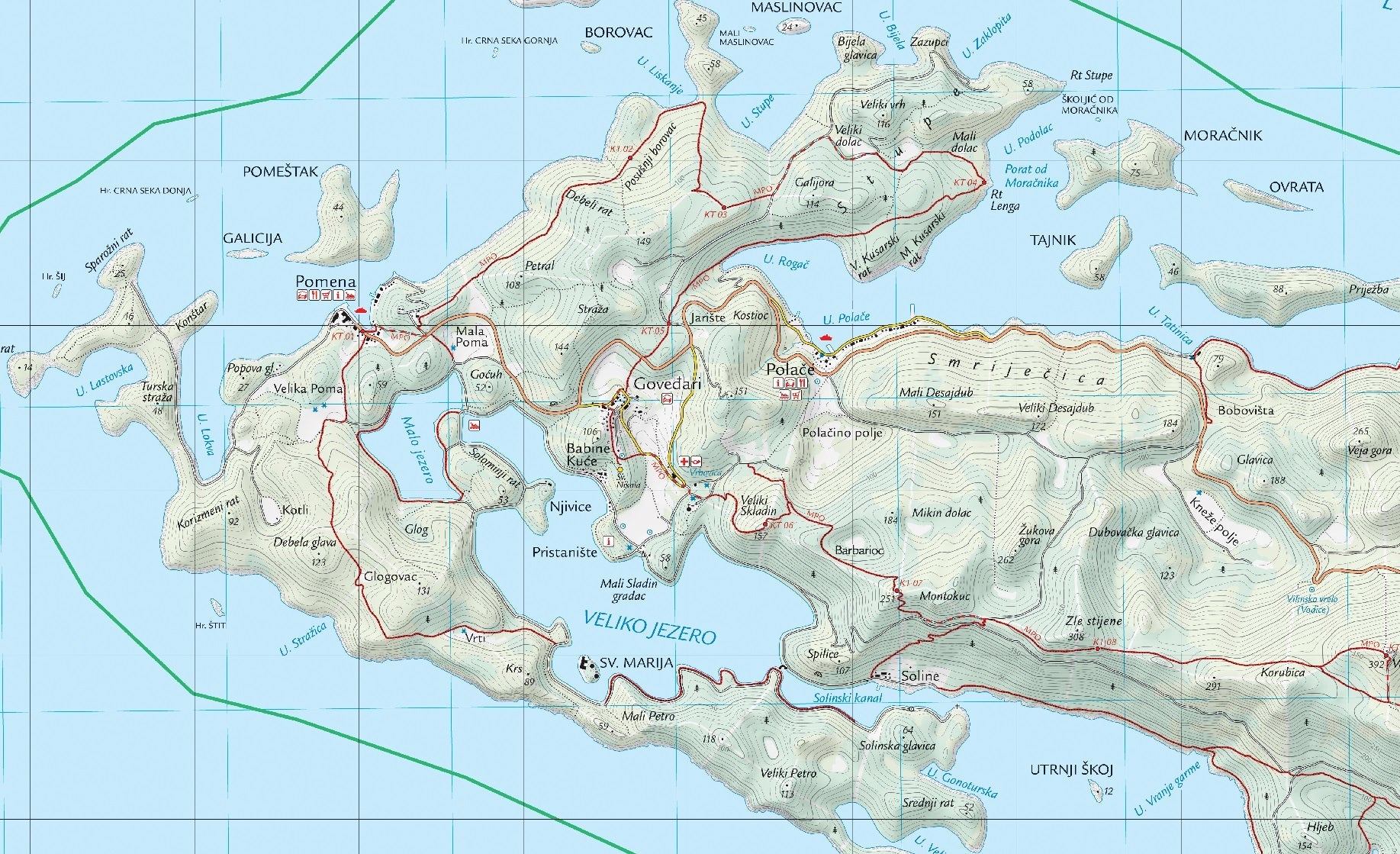 Otok Mljet Map by Croatian Mountain Rescue Service - HGSS | Avenza Maps