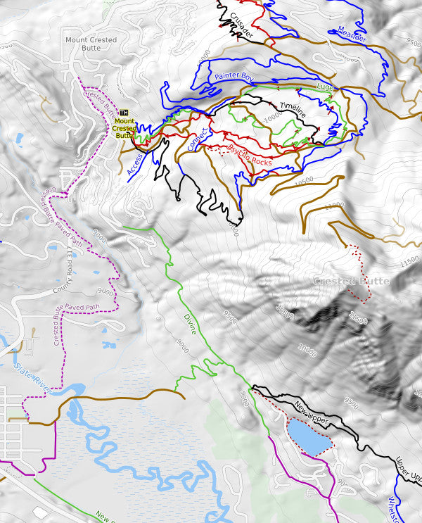 Crested Butte - Hike and Bike Map by Orbital View, Inc. | Avenza Maps