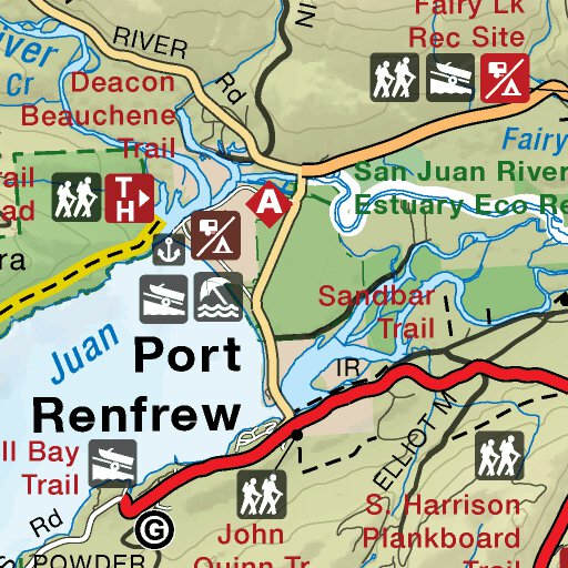 Port Renfrew Area Adventure Map by Backroad Mapbooks | Avenza Maps
