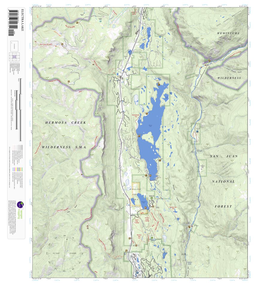 Electra Lake, Colorado 7.5 Minute Topographic Map by Apogee Mapping ...
