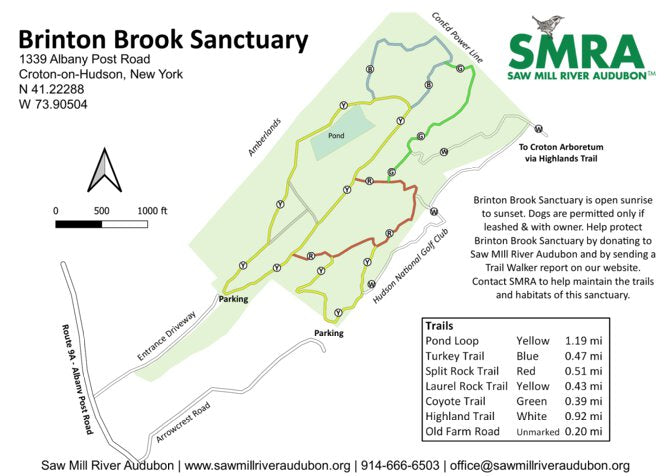 Brinton Brook Sanctuary Map by Saw Mill River Audubon, Inc | Avenza Maps