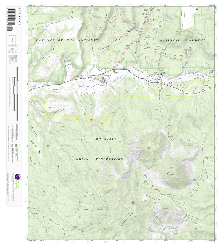 Battle Rock, Colorado 7.5 Minute Topographic Map by Apogee Mapping, Inc ...