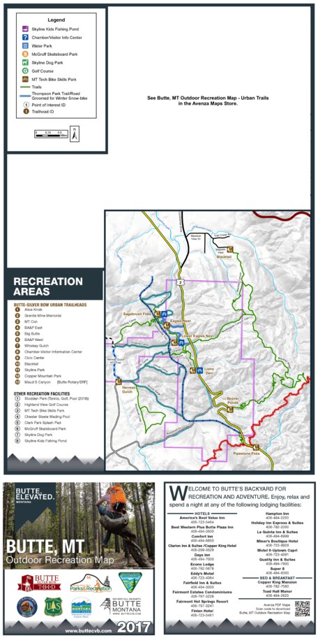 Butte, MT Outdoor Recreation Map - Thompson Park by MontanaGPS | Avenza ...