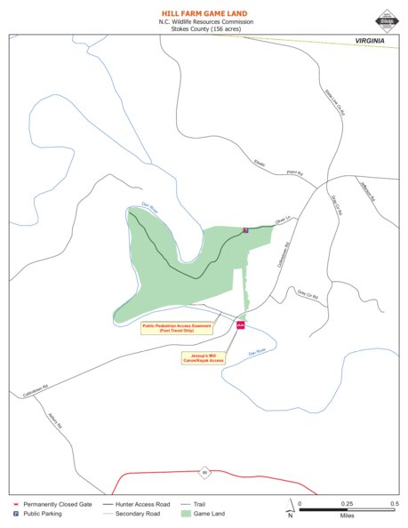 Hill Farm Game Land Map by North Carolina Wildlife Resources Commission ...