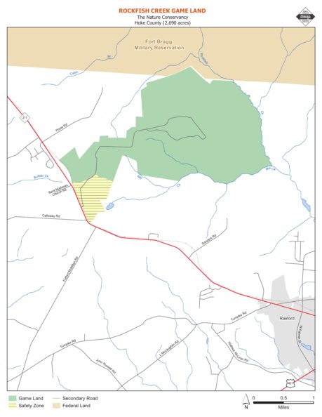 Rockfish Creek Game Land Map by North Carolina Wildlife Resources ...