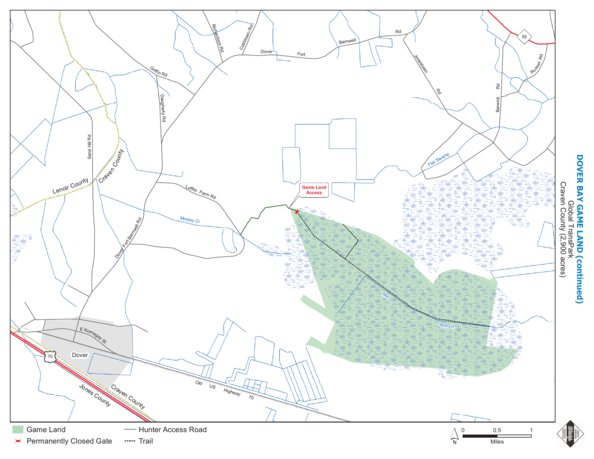 Dover Bay Game Land Map by North Carolina Wildlife Resources Commission ...
