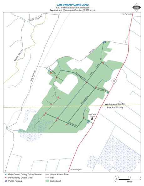 Van Swamp Game Land Map by North Carolina Wildlife Resources Commission ...