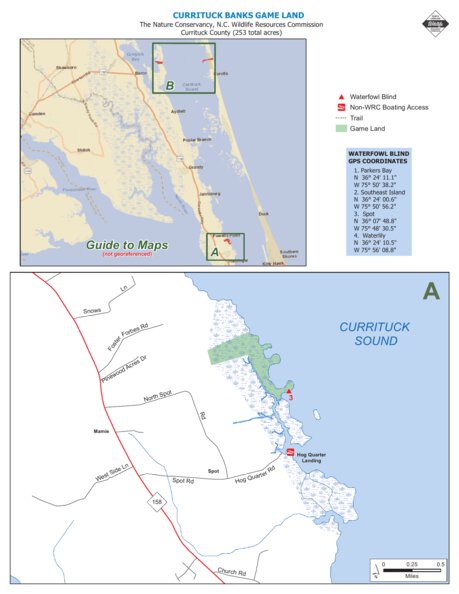 Currituck Banks Game Land and National Wildlife Refuge Map by North ...