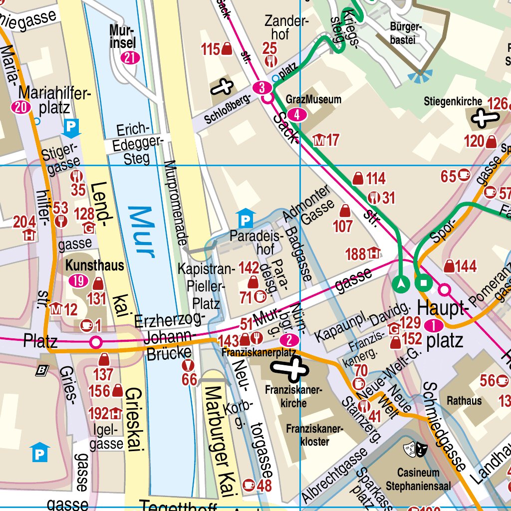 Citymap Graz 2021 Map by Reise Know-How Verlag Peter Rump GmbH | Avenza ...