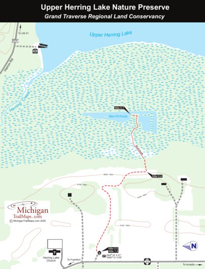 Upper Herring Lake Nature Preserve Map by MichiganTrailMaps.com ...