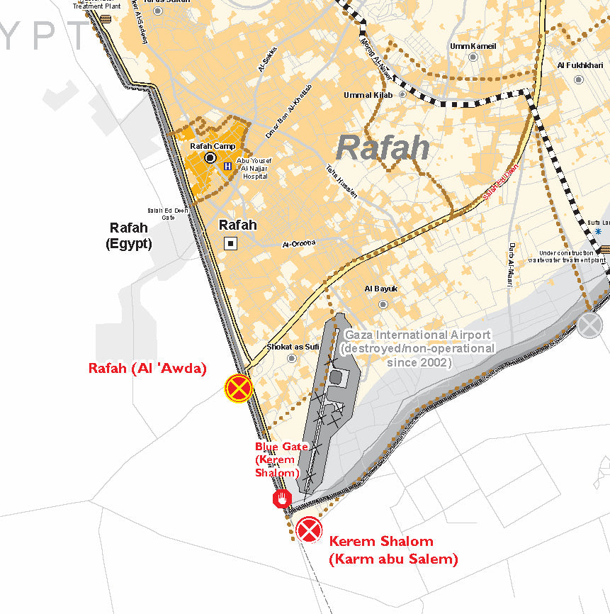 Gaza Access and Movement - October 2020 Map by UN | Avenza Maps